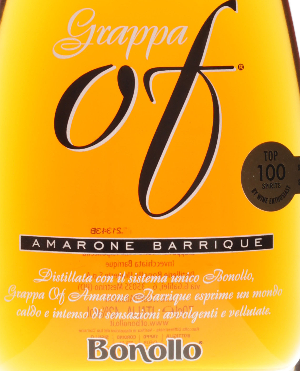 Bonollo Grappa of Amarone Barrique bei uns im Shop