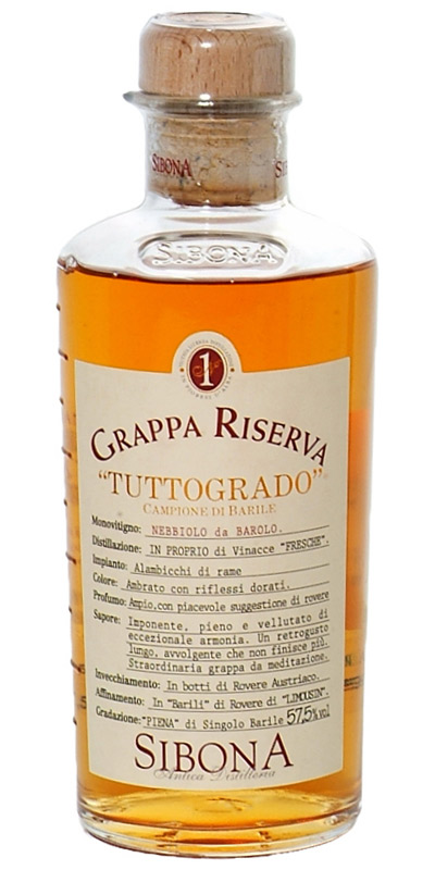 Sibona Grappa Tuttogrado Nebbiolo da Barolo