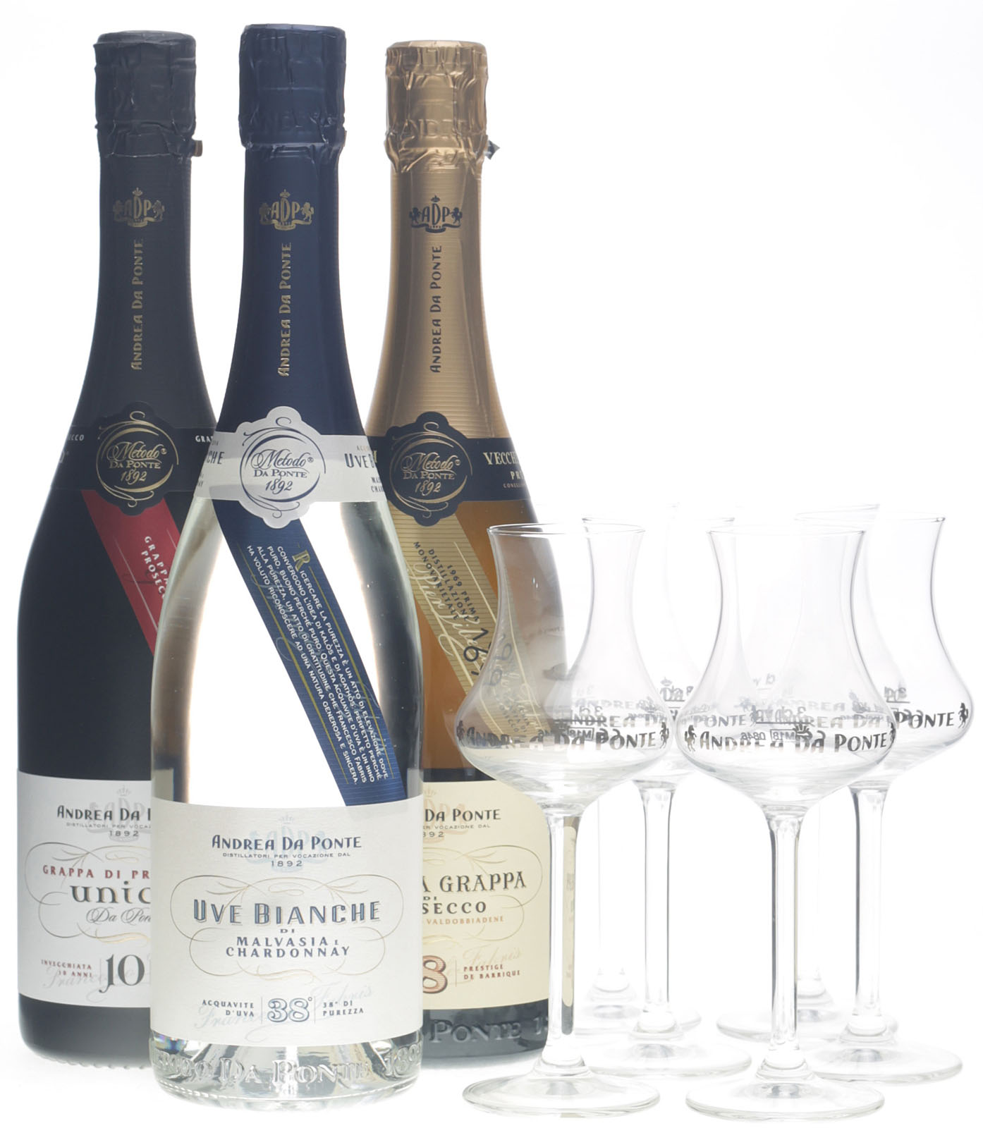 Andrea da Ponte Set mit 3x 0,7l und 6 Gläsern