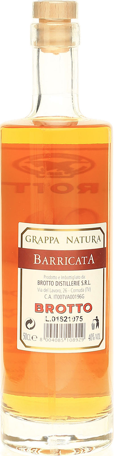 Brotto Grappa Natura 700ml 42%