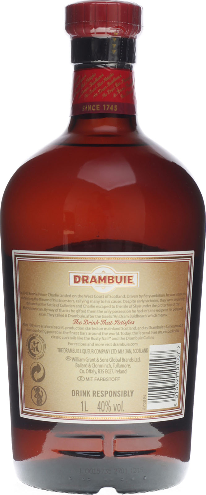 Drambuie Whisky Likör aus Schottland mit 1 Liter