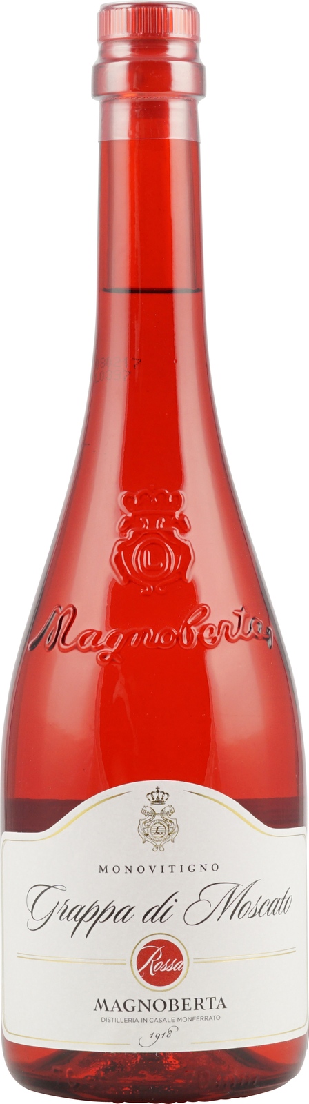 Magnoberta Rossa Grappa di Moscato mit 700 ml und 42 %