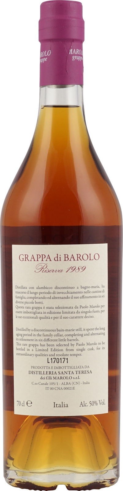 Marolo Grappa di Barolo 1989 aus Italien günstig kaufen