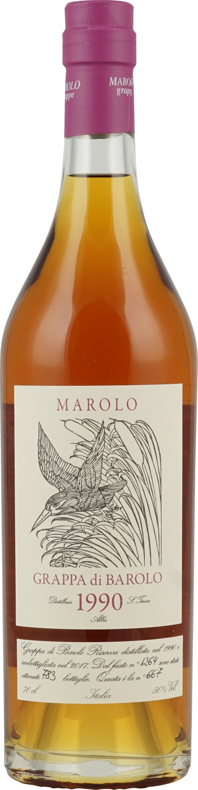 Marolo Grappa di Barolo Jahrgang 1990 Exzellenter Grapp