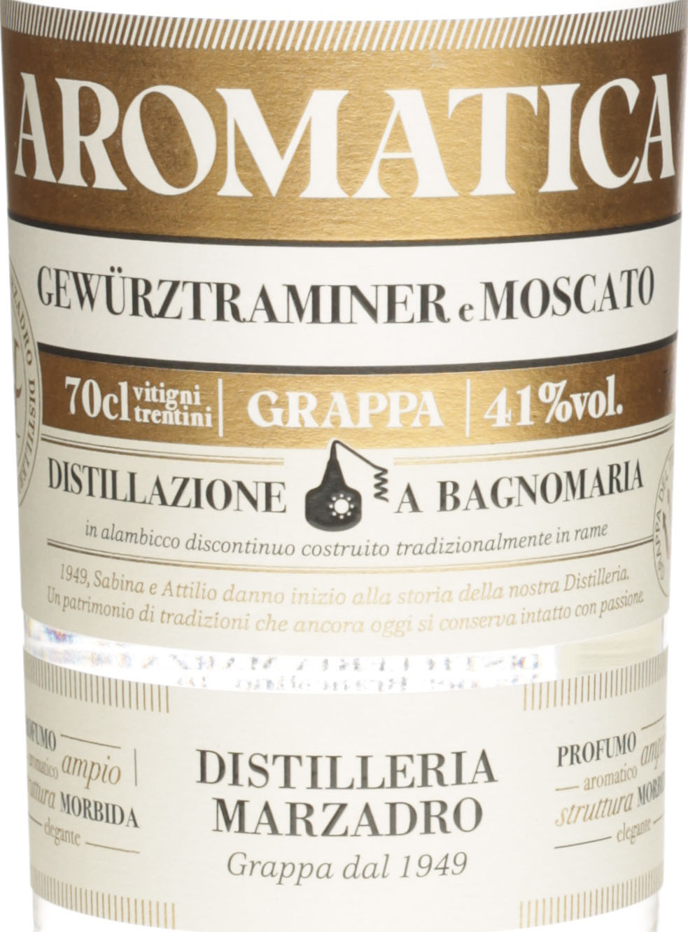 Marzadro Bivitigno Grappa Aromatica 0,7 Liter 41 % Vol.