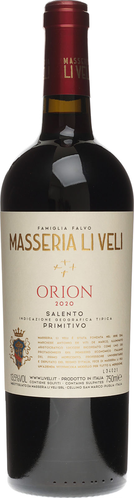 Masseria Li Veli 2021 ORION Primitivo Salento IGT