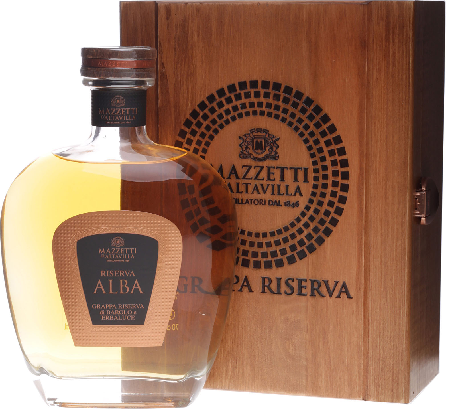 Mazzetti dAltavilla Grappa Reserva Alba in Holzkassette