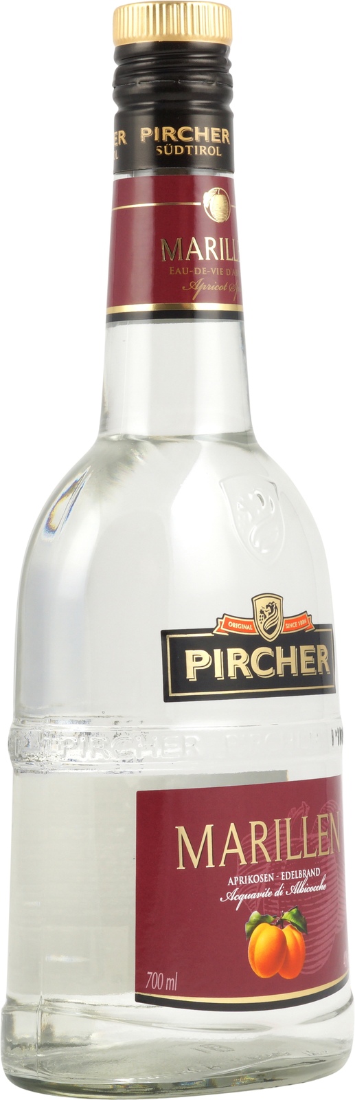Pircher Marillen Aprikosen Edelbrand mit 0,7 Liter