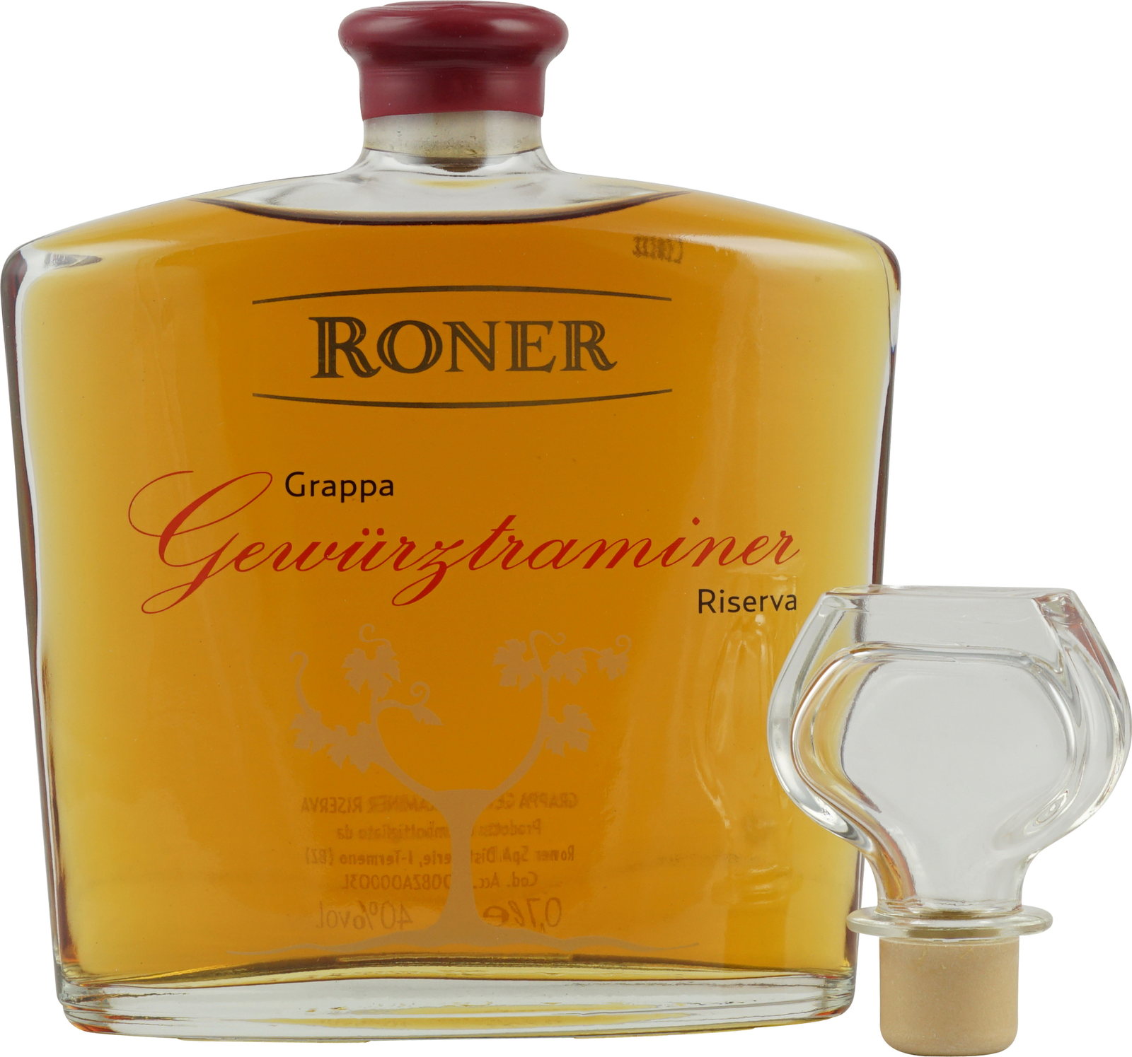 Roner Grappa Gewürztraminer Riserva 0,7 Liter 40 % Vol.