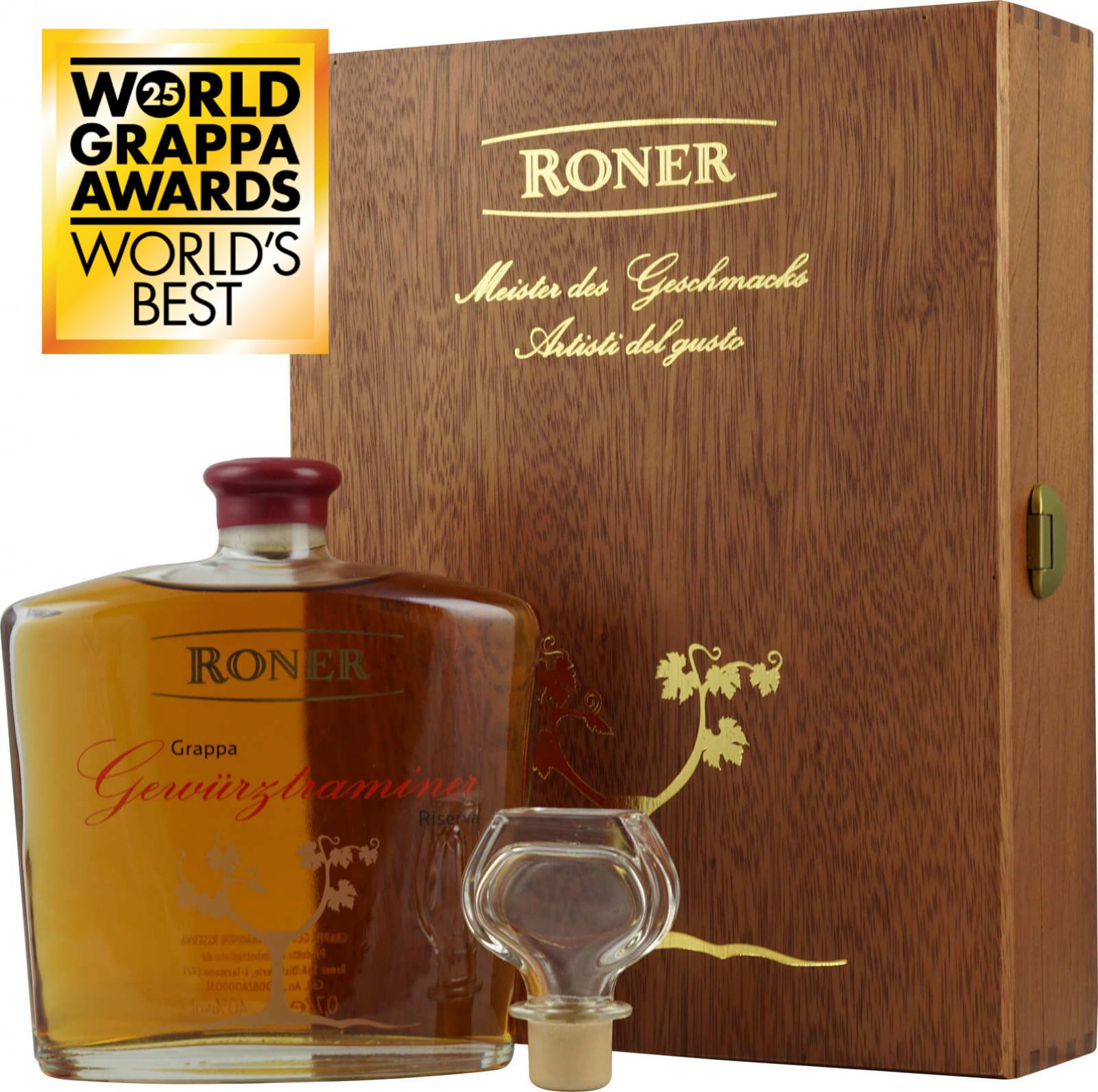 Roner Grappa Gewürztraminer Riserva 0,7 Liter 40 % Vol.