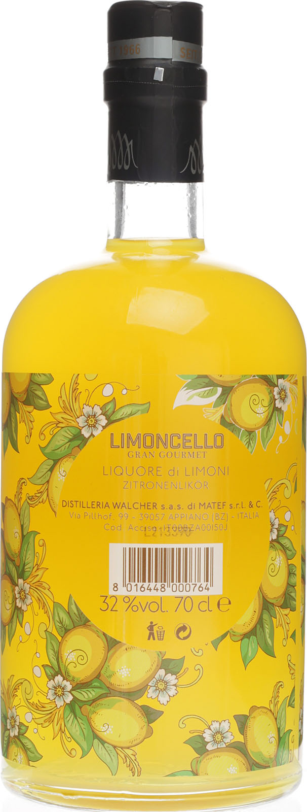 Walcher Limoncello Gran Gourmet Zitronenlikör 0,7 Liter